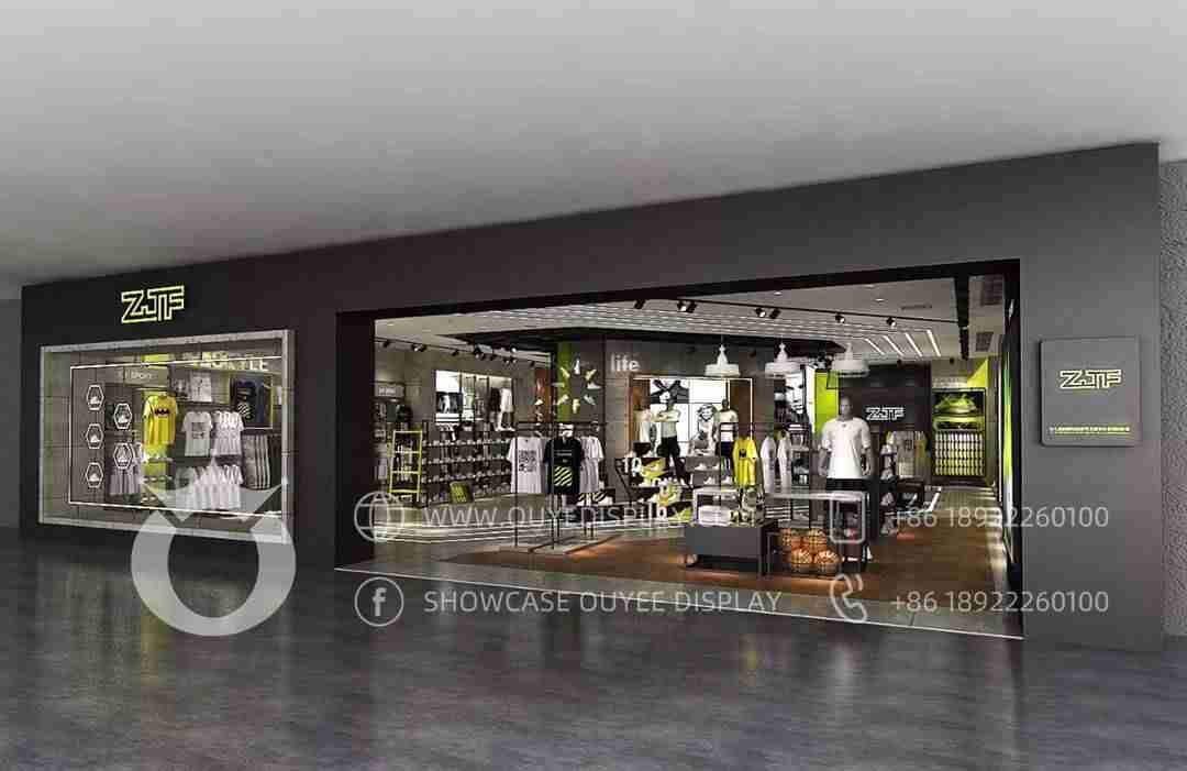 Retail sport shop interior design , customize display furniture