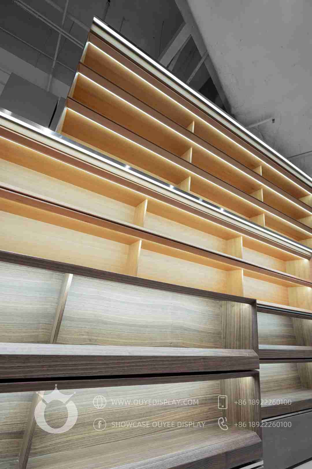 Library furniture bookshelf Open Bookcase Wood and Metal Display racks