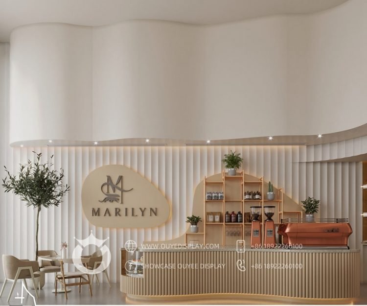 Chocolate counter display candy kiosk design
