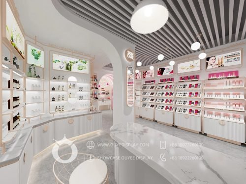 Cosmetic Shop Display Fixtures Perfume Rack Counter Furniture