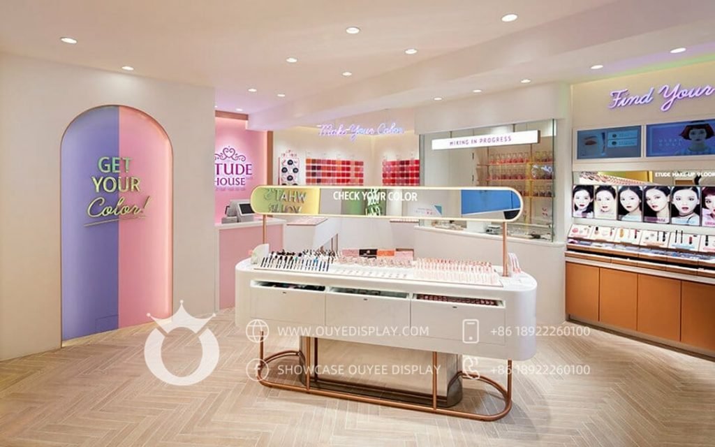 Cosmetic Furniture Perfume Store Display Makeup Interior Design