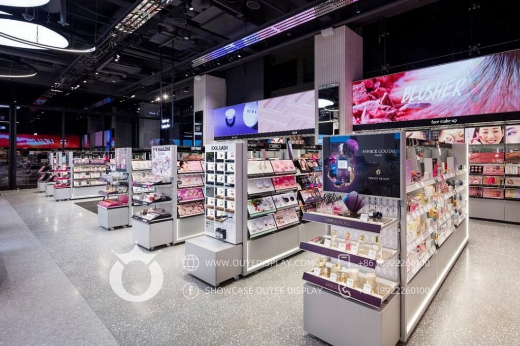 Cosmetic Furniture Perfume Store Display Makeup Interior Design