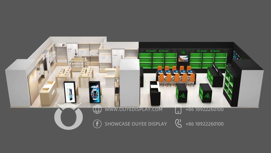 Mobile Phone Counter Display Showcase For Mobile Accessories