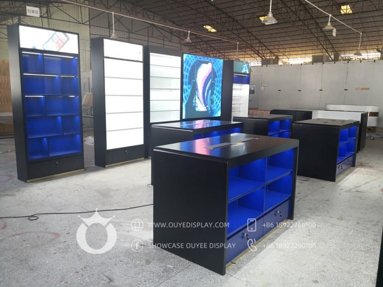 Glass Mobile Phone Showcase Mobile Phone Display Cabinet