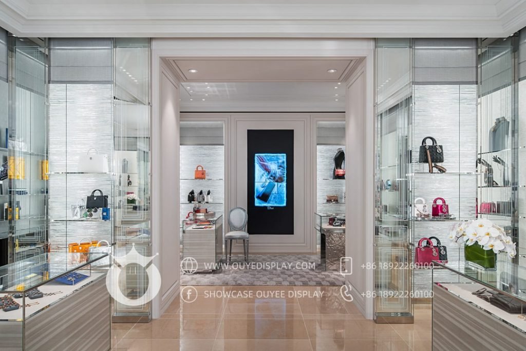 Shoes Store Design Wall Mounted Display Showcase