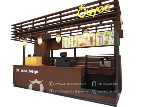 Retail Coffee Kiosk Design Mall Counter Display