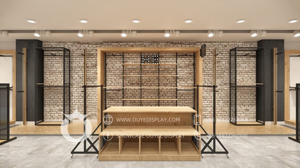 Retail Clothing Store Display Shelf Showcase decoration design