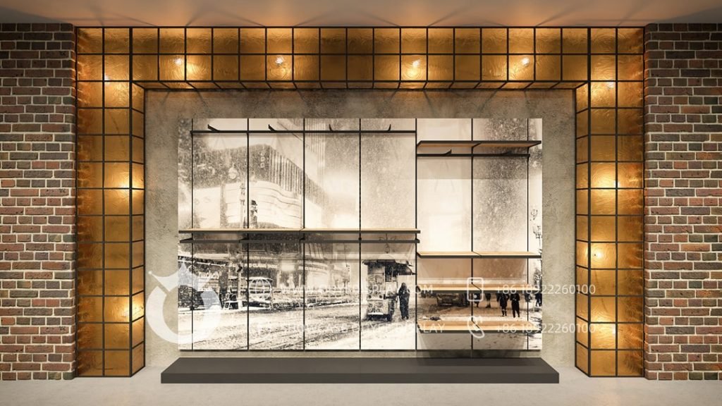 Clothing Store Display Racks Design Wooden Display Cabinet