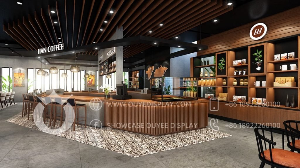 Coffee Shop Counter Furniture Display Shelf Cafe Decoration