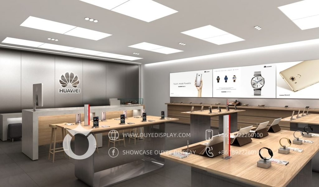 Custom Electronic Shop Display Furniture Design For Mobile Shop