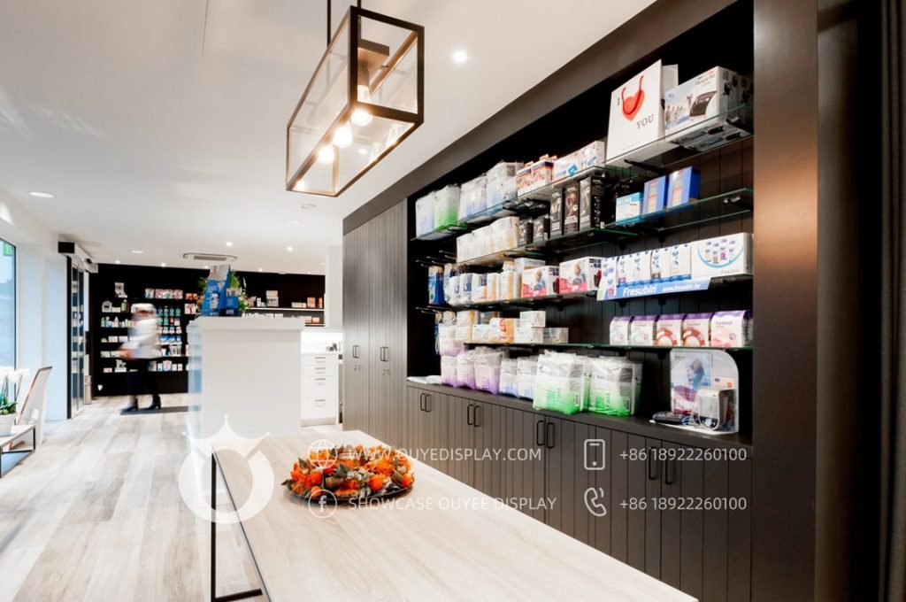 Pharmacy Interior Design Medical Shelves Display Counter