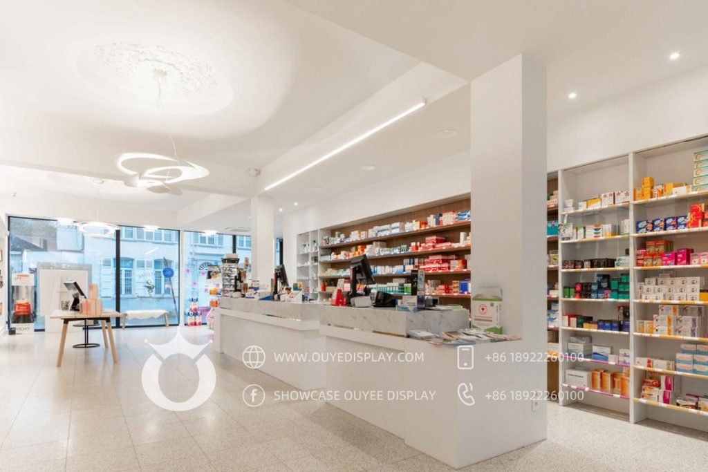 Pharmacy Interior Design Medical Shelves Display Counter