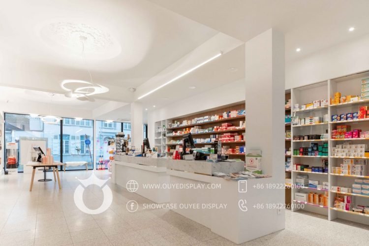 Pharmacy Interior Design Medical Shelves Display Counter