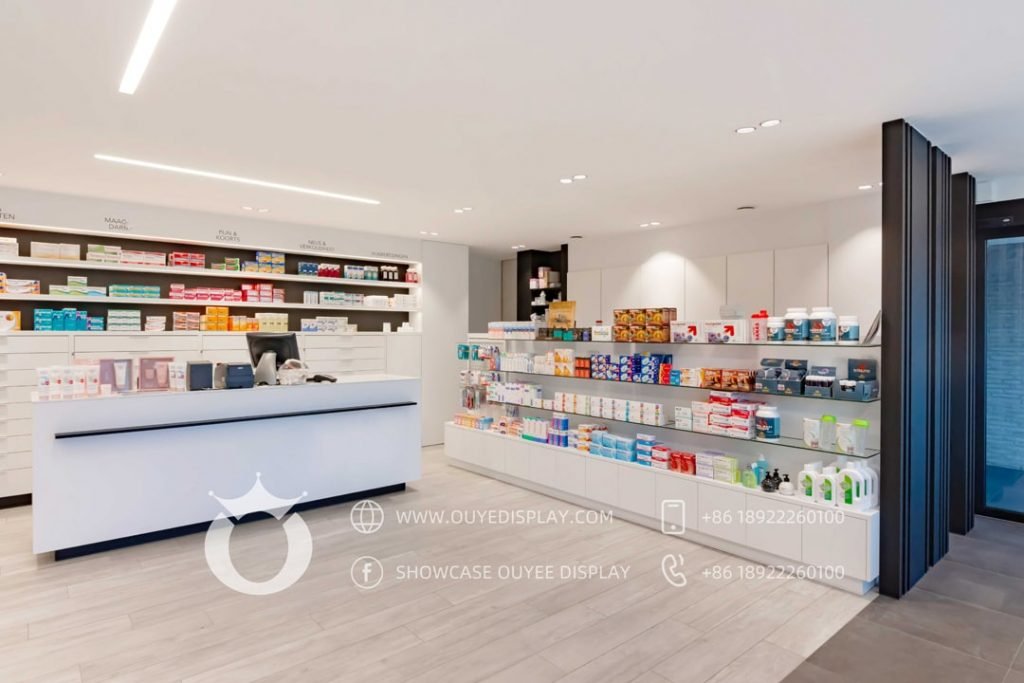 Pharmacy Interior Design Medical Shelves Display Counter