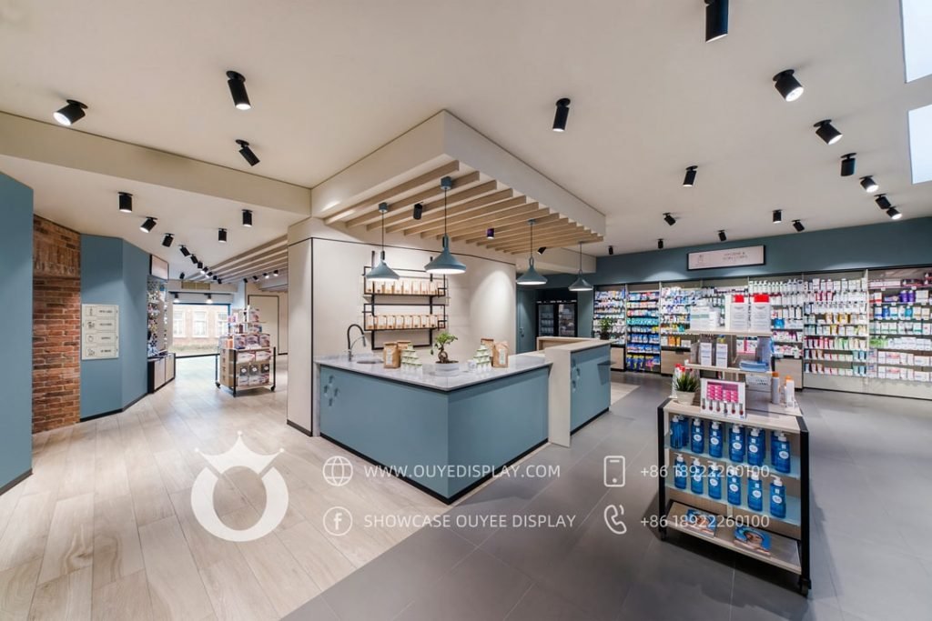 Pharmacy Furniture Retail Medical Store interior renovation