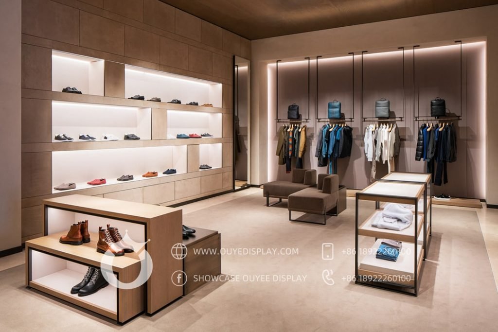 Shoe Shop Furniture Wall Display Stand And Showcase