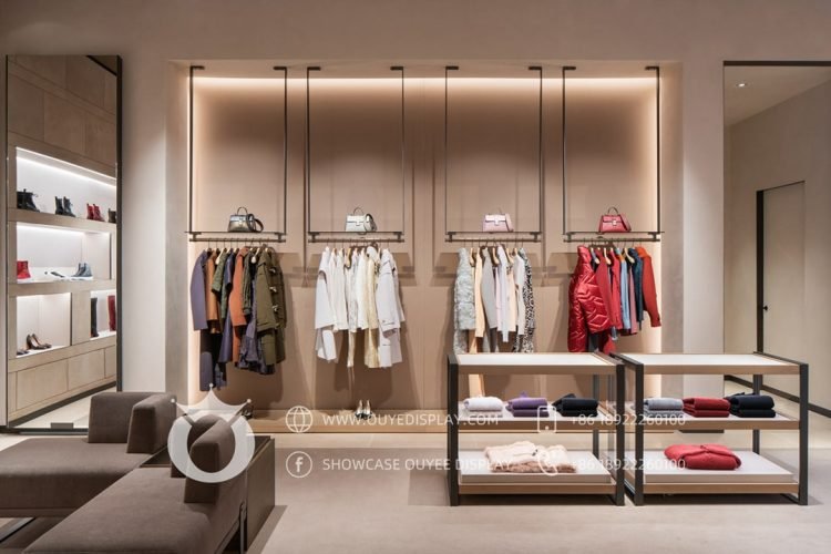 Shoe Shop Furniture Wall Display Stand And Showcase