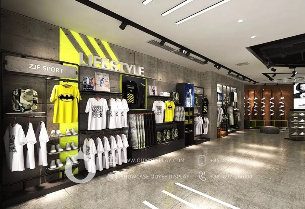 Sports Display Cabinet Sports Showroom Design Factory Supply