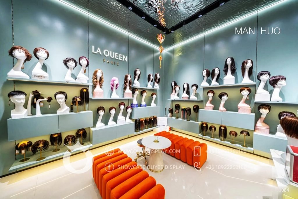 Wig Store Display Furniture Customized Showcase