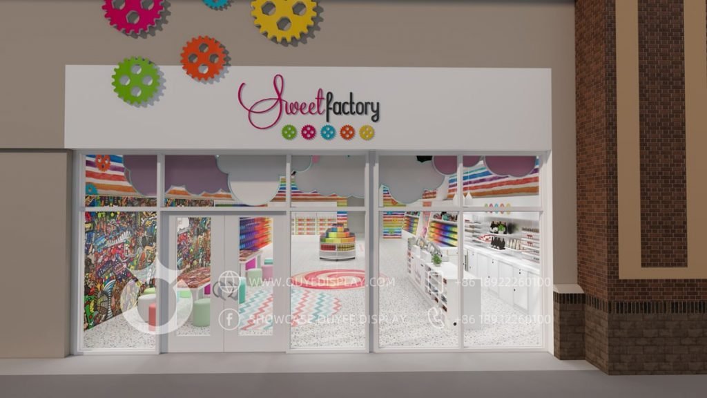 Candy store interior decor design - display furniture