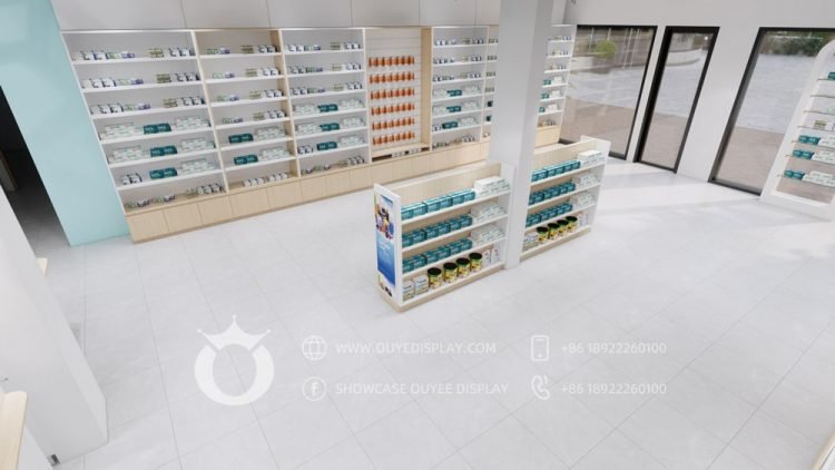 Pharmacy interior design and display cabinet selection method