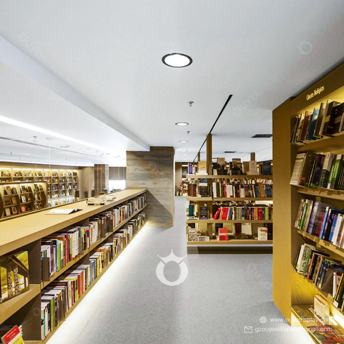 Wood Book Shelf Modern Book Rack Designs | Ouyee Display