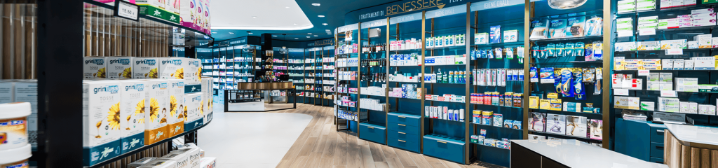 Retail Pharmacy Interior Renovation-medical shop rack design | OUYEE