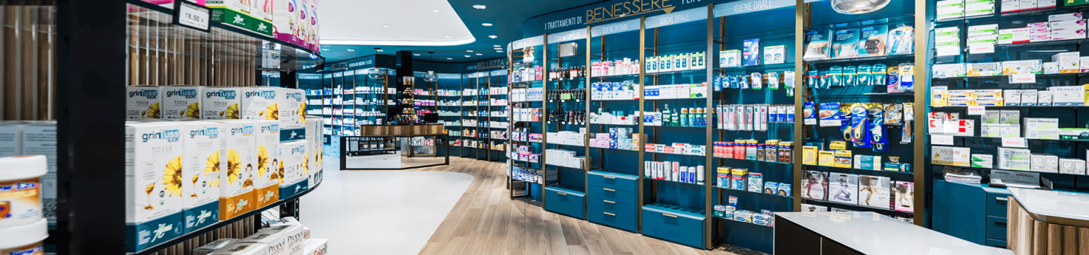 Retail Pharmacy Interior Renovation-medical shop rack design | OUYEE
